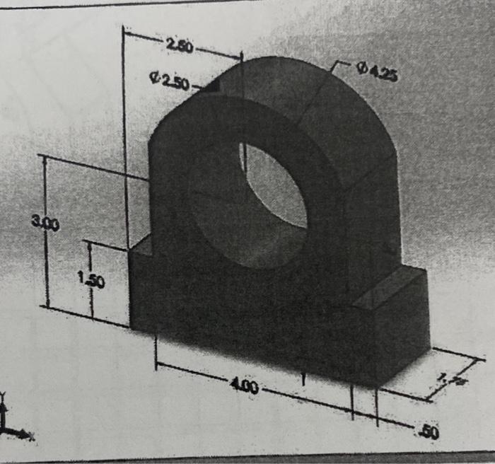 Solved i need help creating this orthographic projection of | Chegg.com