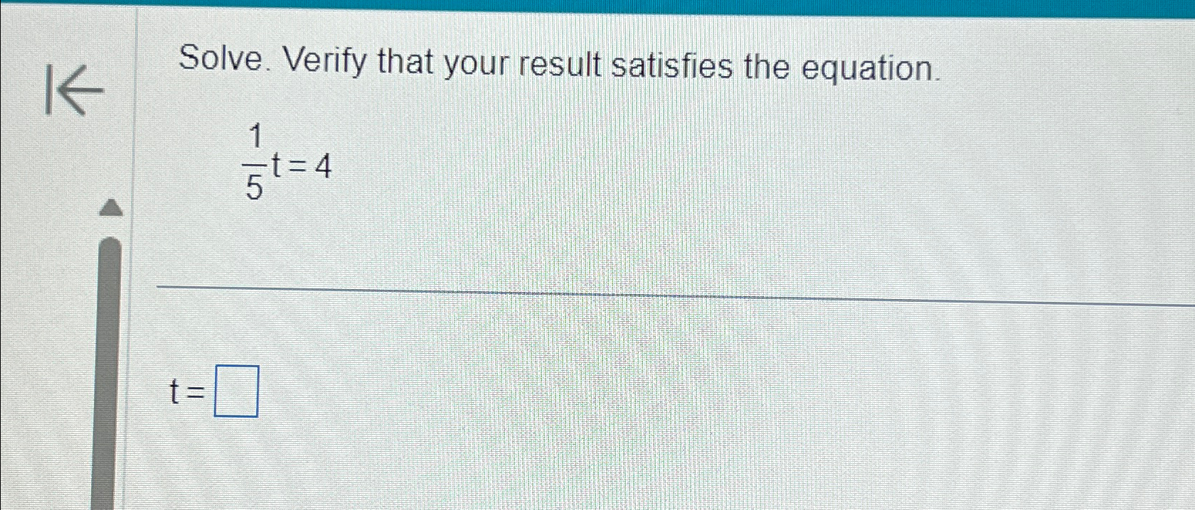Solved Solve. Verify that your result satisfies the | Chegg.com