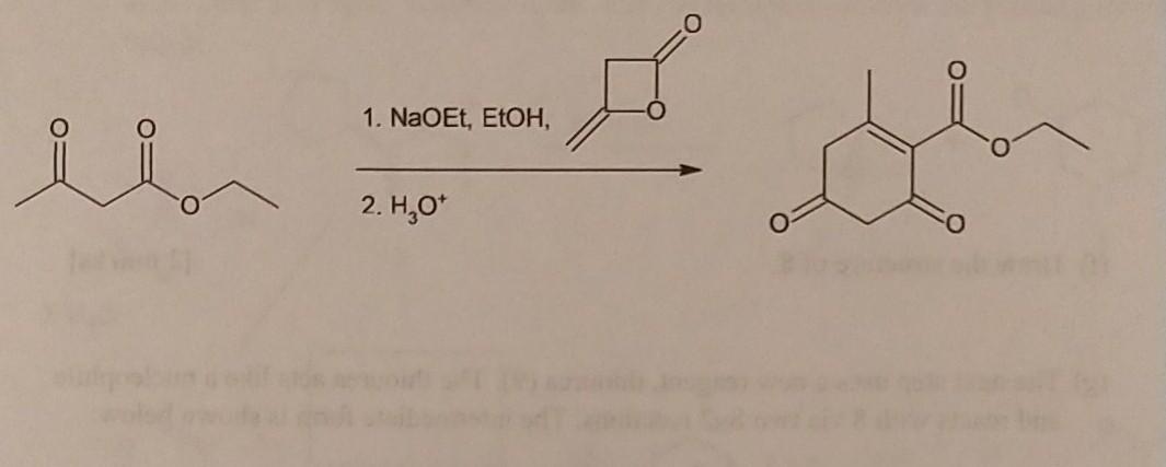 Solved 1. NaOEt, EtOH, 2. H30* | Chegg.com