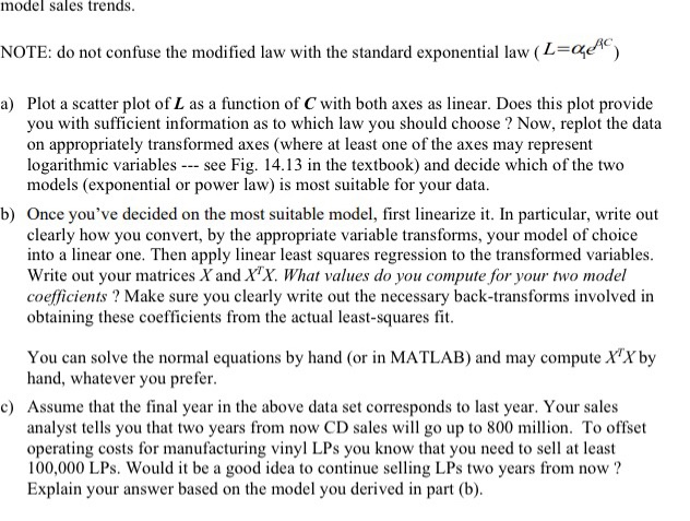 Solved 1 Linearization Of Nonlinear Model Equations And