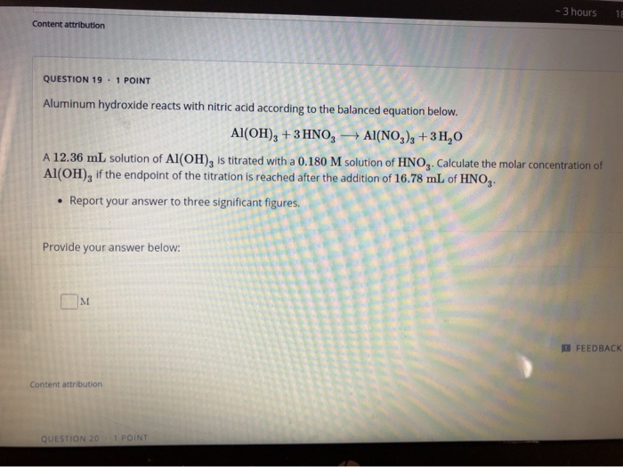 Solved - 3 hours 18 Content attribution QUESTION 19.1 POINT | Chegg.com