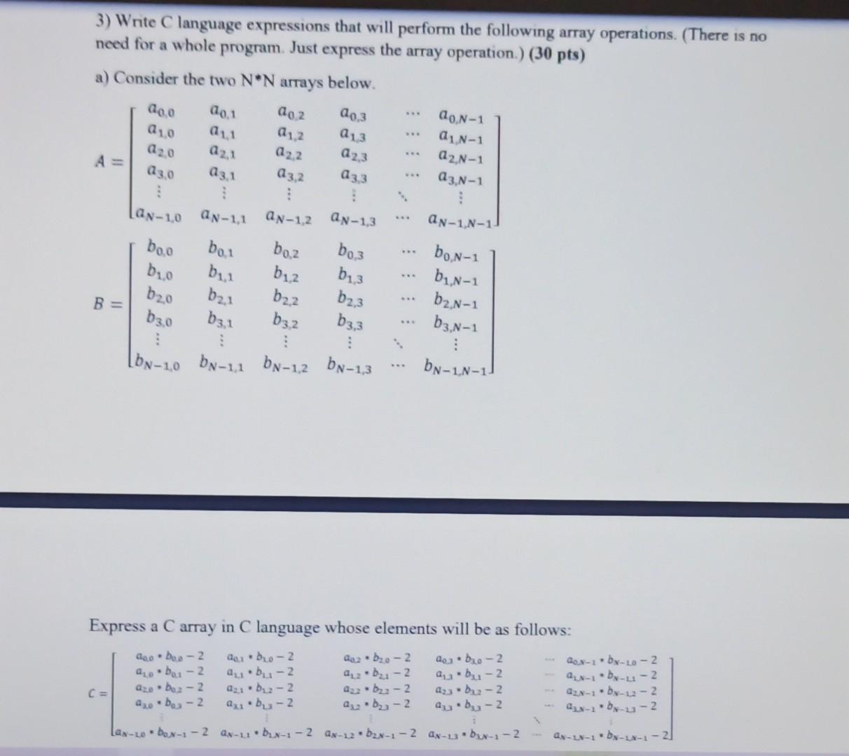 Solved 3) Write C language expressions that will perform the | Chegg.com