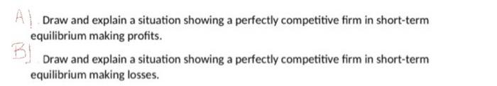 Solved Al Draw and explain a situation showing a perfectly | Chegg.com