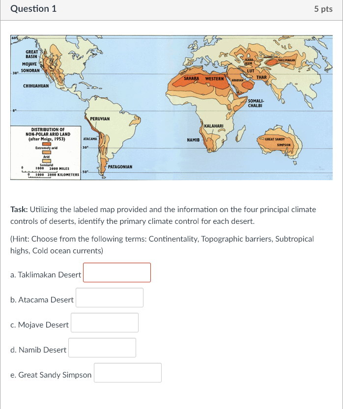 Solved Task: Utilizing the labeled map provided and the | Chegg.com