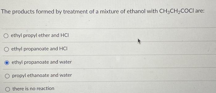 Solved The products formed by treatment of a mixture of | Chegg.com
