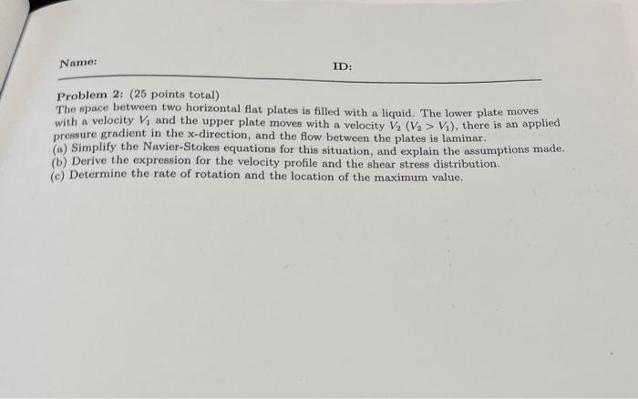 Solved Problem 2: (25 points total) The space between two | Chegg.com Solved Problem 2: (25 points total) The space between two | Chegg.com