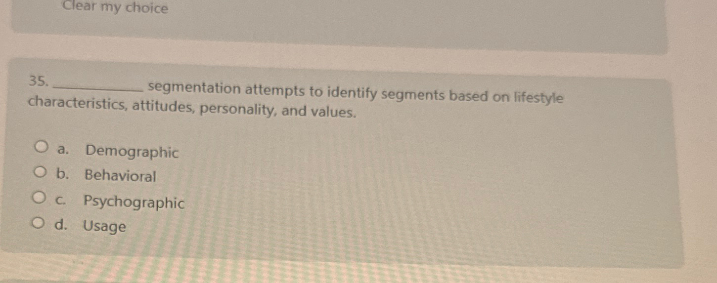Solved Clear my choice35. ﻿segmentation attempts to | Chegg.com