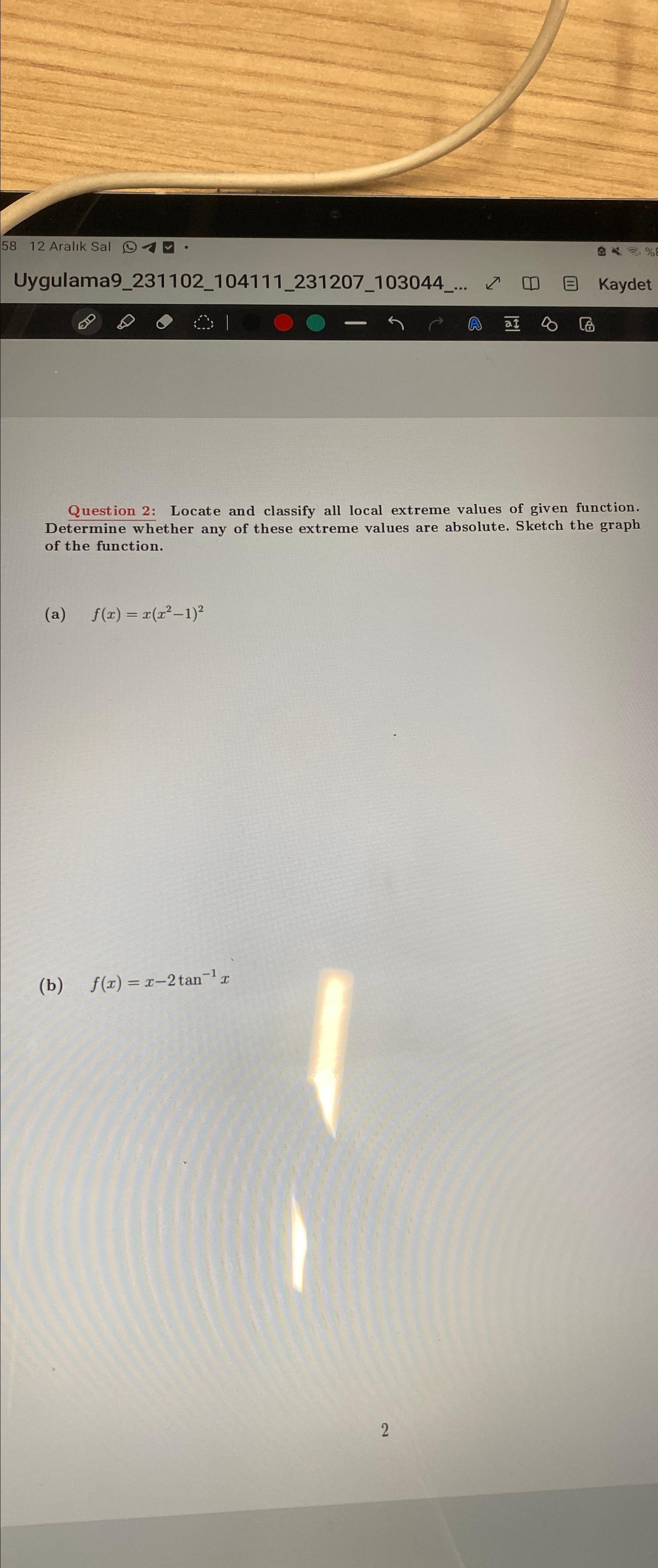 Solved Question 2: Locate and classify all local extreme | Chegg.com