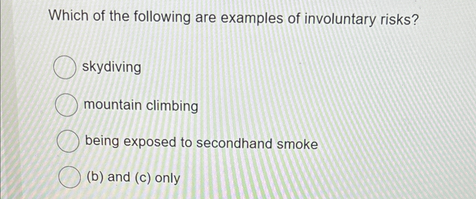 Solved Which of the following are examples of involuntary | Chegg.com