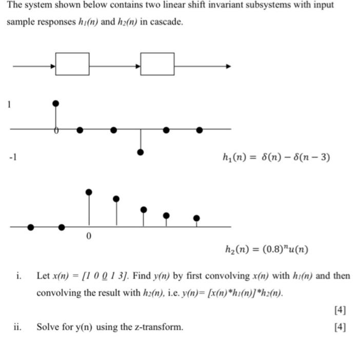 Solved The system shown below contains two linear shift | Chegg.com