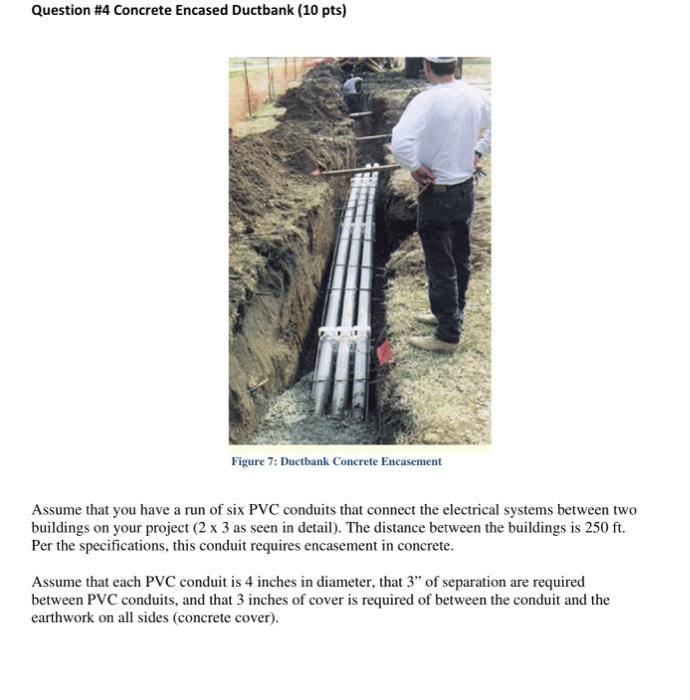 Solved Question #4 Concrete Encased Ductbank (10 pts) Assume | Chegg.com