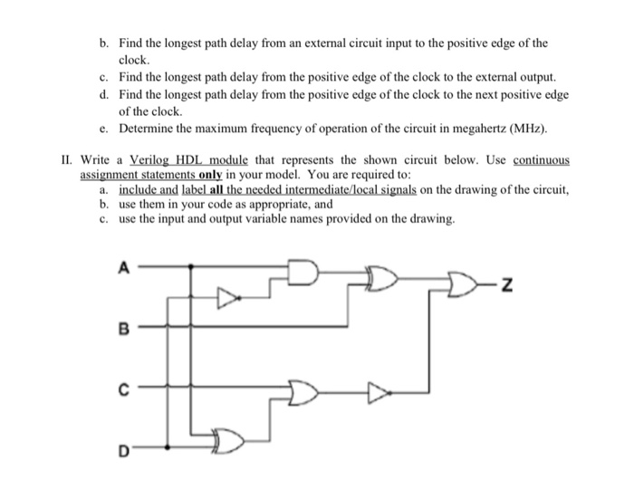 Solved Questions: (10 points: 5, 5) 1. Propagation delays | Chegg.com
