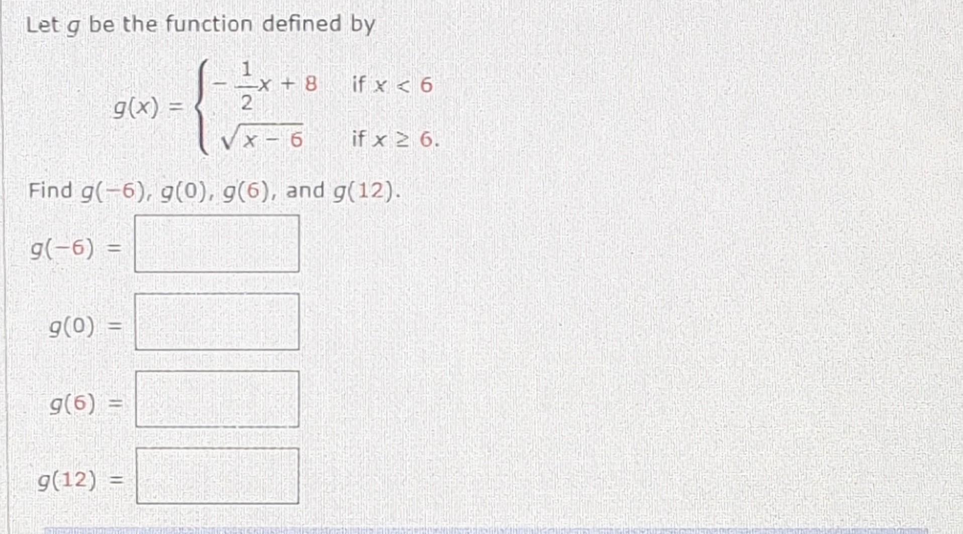Solved Let g be the function defined by g(x)={−21x+8x−6 if | Chegg.com