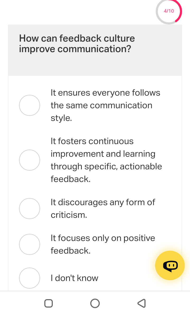 Solved 410How can feedback culture improve communication?It | Chegg.com