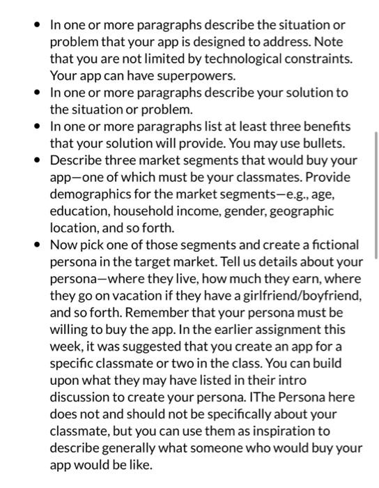 Solved - In one or more paragraphs describe the situation or | Chegg.com