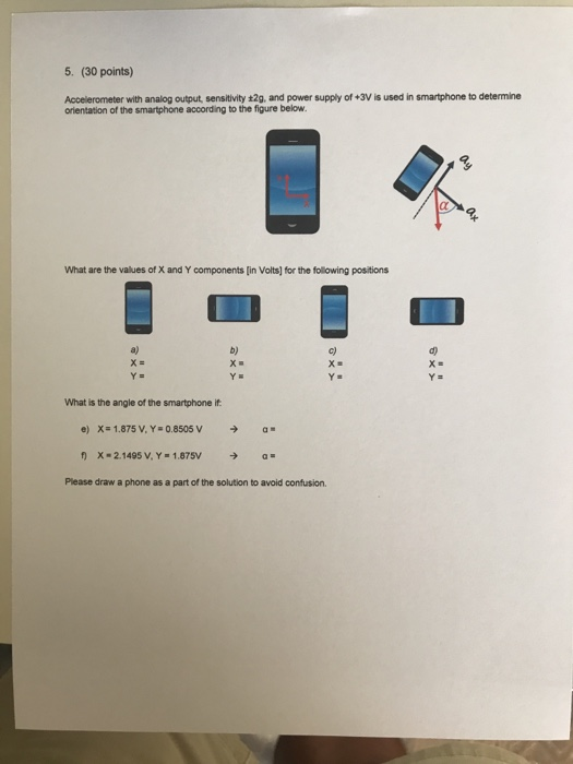 Solved 5. (30 points) Accelerometer with analog output, | Chegg.com