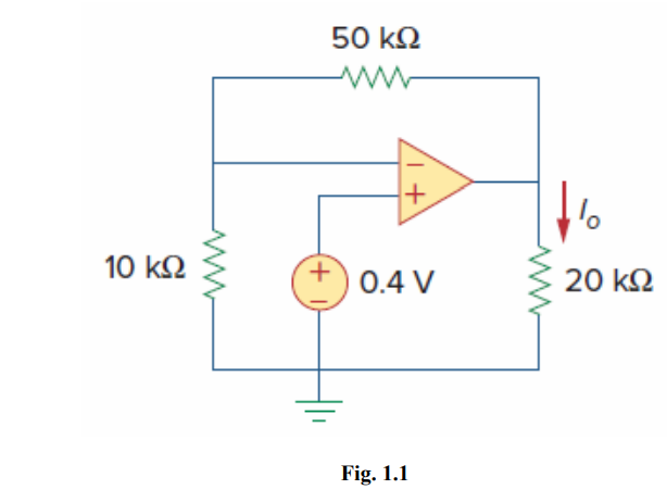 Solved Find io in the op amp circuit of Fig. 1.1 ﻿Fig. 1.1 | Chegg.com