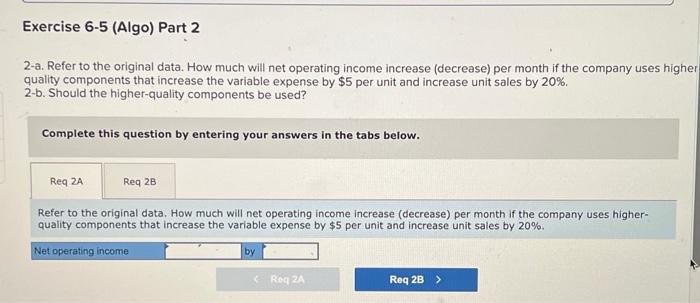 Solved Required information Exercise 6-5 (Algo) Changes in | Chegg.com