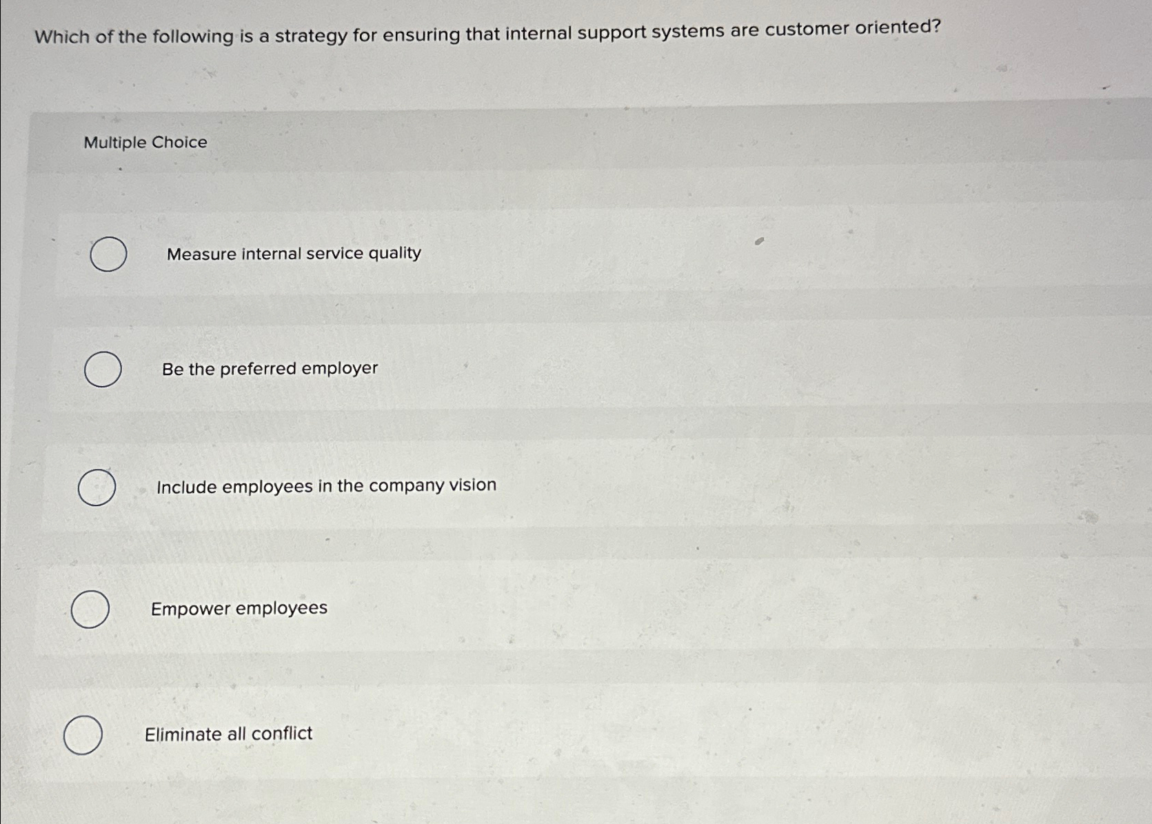 Solved Which of the following is a strategy for ensuring | Chegg.com