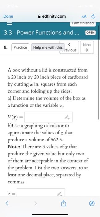 Solved Done edfinity.com AA с Tam tinished 3.3 - Power | Chegg.com