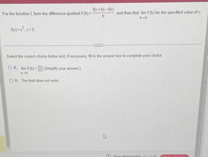 Solved For the function f, form the difference quotient | Chegg.com