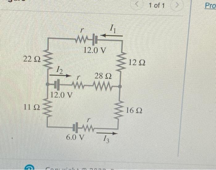 Solved Determine the currents I1,I2, and I3 in (Figure 1). | Chegg.com