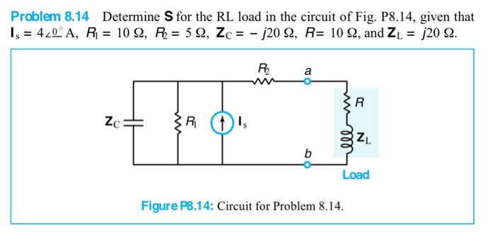 Solved Problem 8.14 Determine S for the RL load in the | Chegg.com