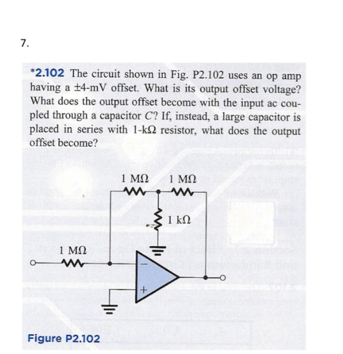 Solved *2.102 The circuit shown in Fig. P2.102 uses an op | Chegg.com