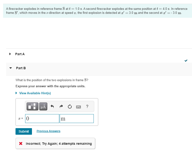 Solved A firecracker explodes in reference frame S ﻿at | Chegg.com