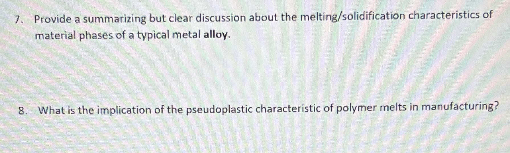 Solved Provide a summarizing but clear discussion about the | Chegg.com