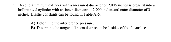 Solved A solid aluminum cylinder with a measured diameter of | Chegg.com