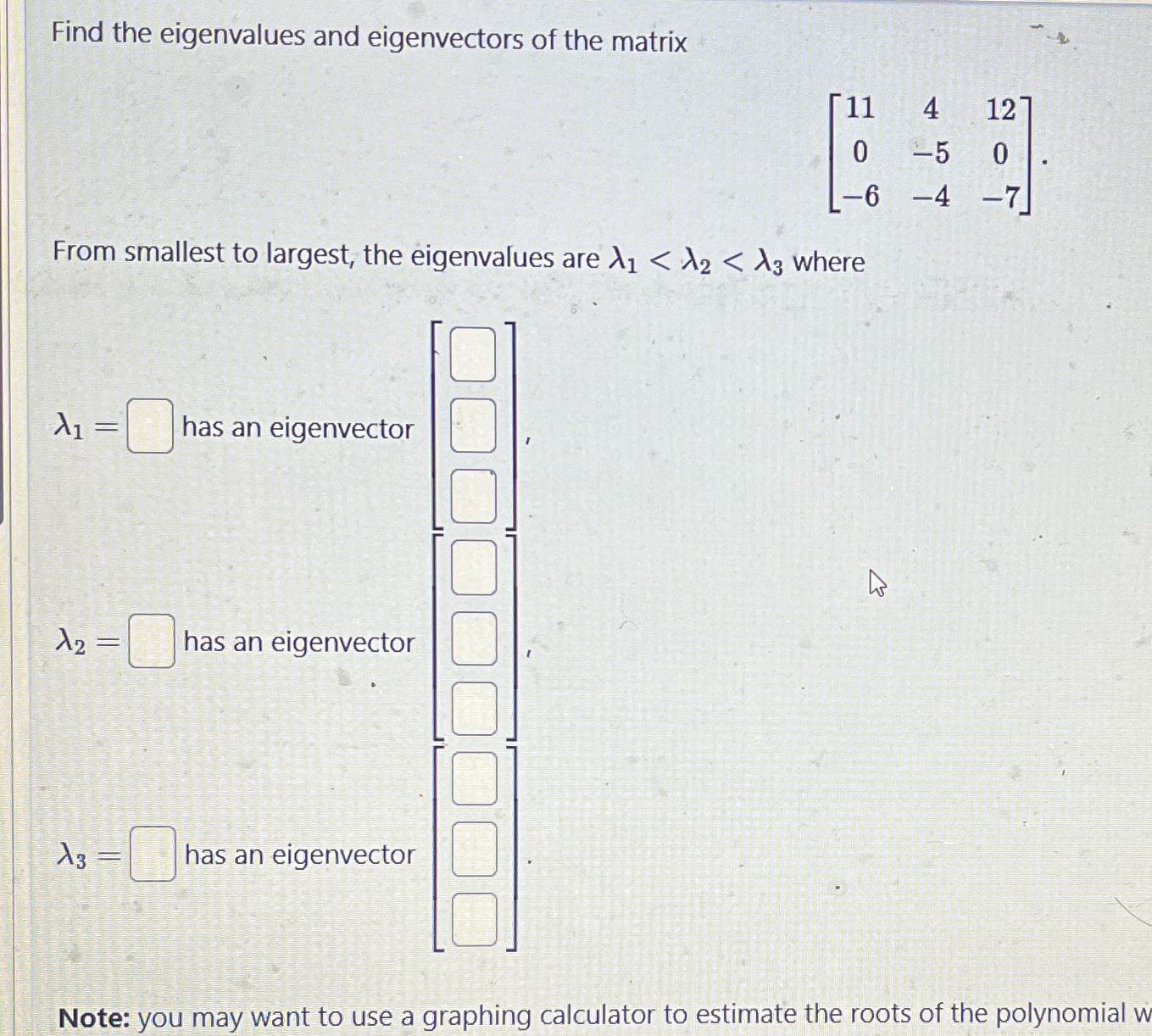 Solved Find the eigenvalues and eigenvectors of the | Chegg.com