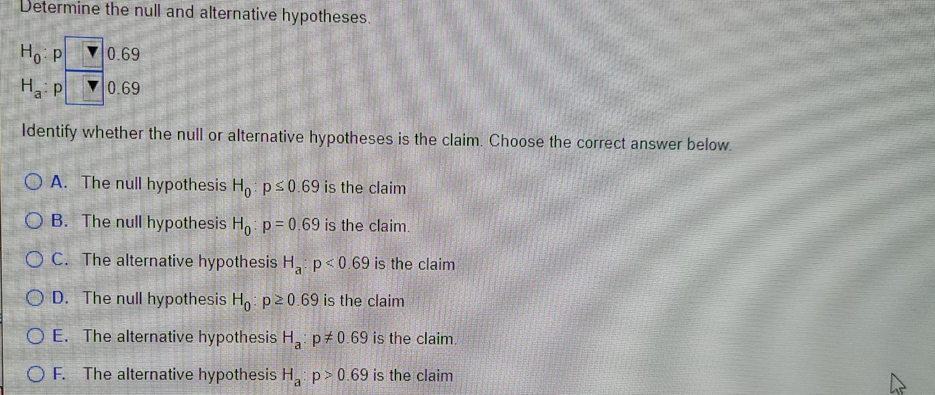 Solved For the statement below, write the claim as a | Chegg.com