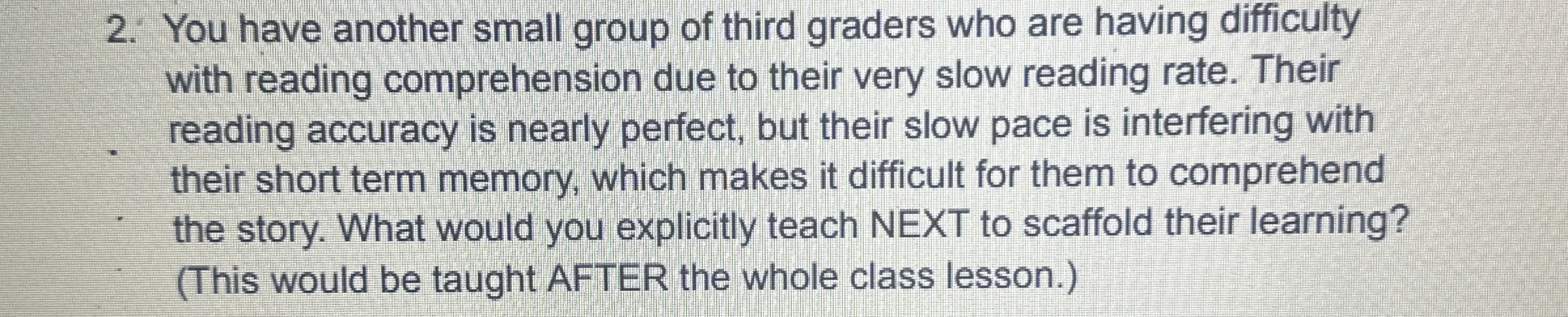 Solved by an EXPERT Develop ONE reading comprehension mini lesson for a | Chegg.com