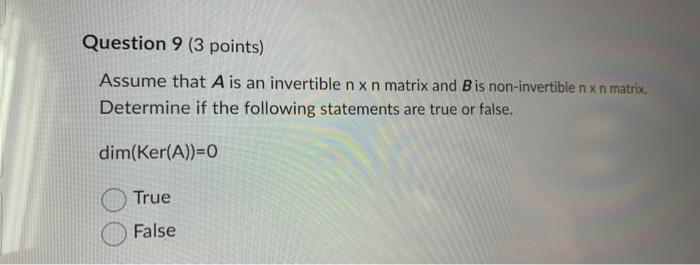 Solved Assume that A is an invertible n×n matrix and B is | Chegg.com Solved Assume that A is an invertible n×n matrix and B is | Chegg.com