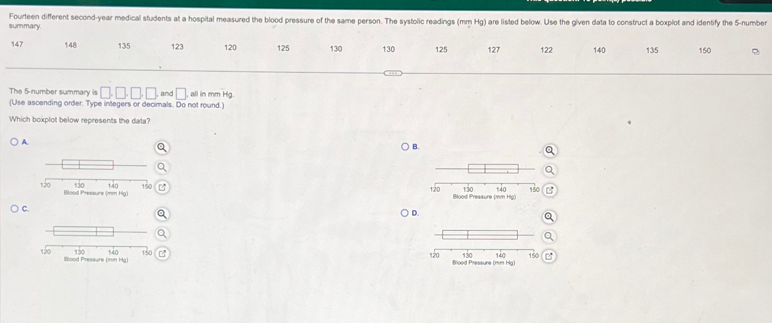 Solved summary.147148135123120125130125127122140135150The | Chegg.com