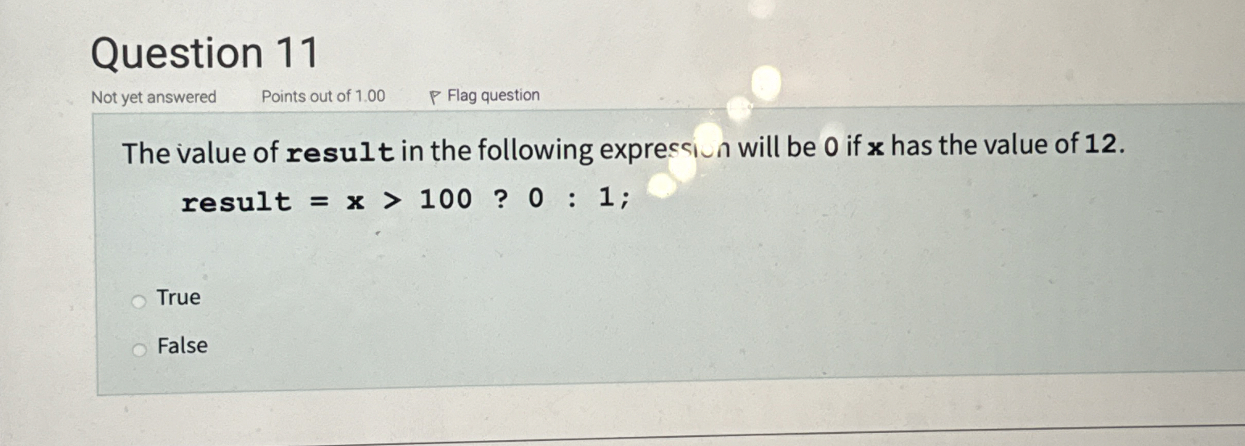 Solved The value of result in the following expressiun will | Chegg.com