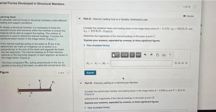 Solved ernal Forces Developed in Structural Members 1 of 12 | Chegg.com Solved ernal Forces Developed in Structural Members 1 of 12 | Chegg.com
