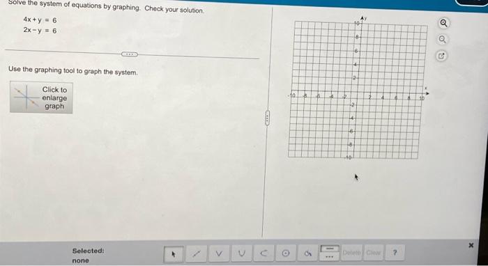 Solved Solve the system of equations by graphing. Check your | Chegg.com