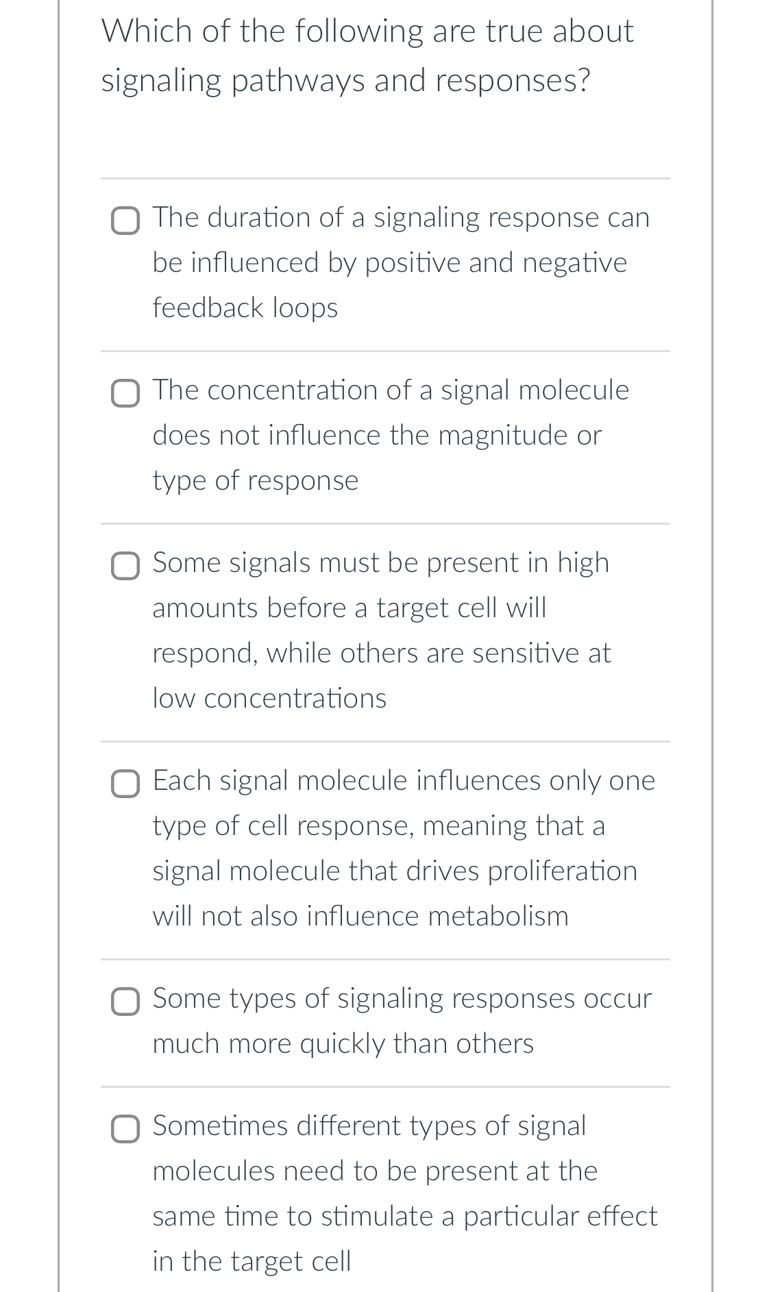 Solved Which of the following are true about signaling | Chegg.com