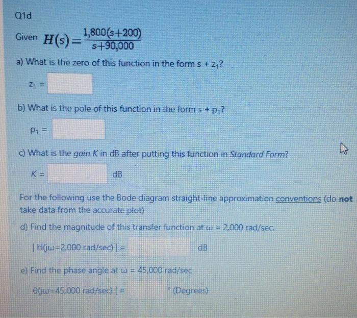 Solved Q1d Given Hs 1800s 200 S90000 A What Is 