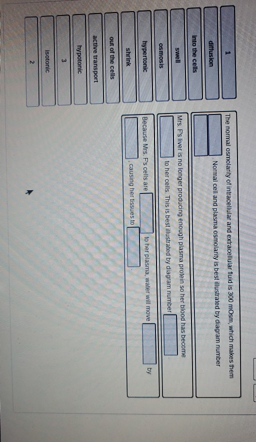 Solved The normal osmolarity of intracellular and | Chegg.com