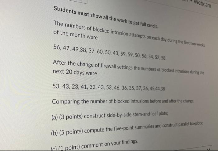 Solved Students must show all the work to get full credit. | Chegg.com