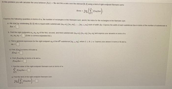 Solved by evaluating the function at the lef endpoints, nght | Chegg.com