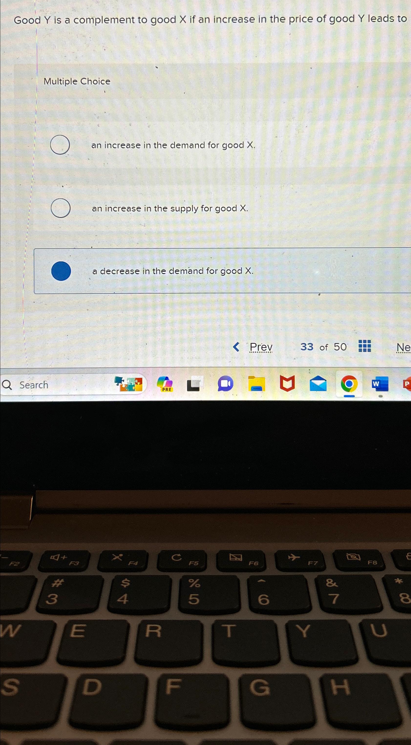 Solved Good Y ﻿is a complement to good x ﻿if an increase in | Chegg.com
