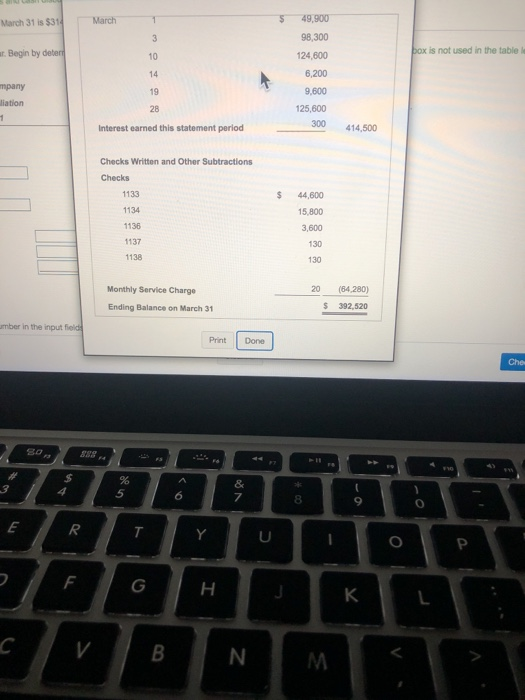 Solved Question Help Bank for the month of March E9-17 | Chegg.com