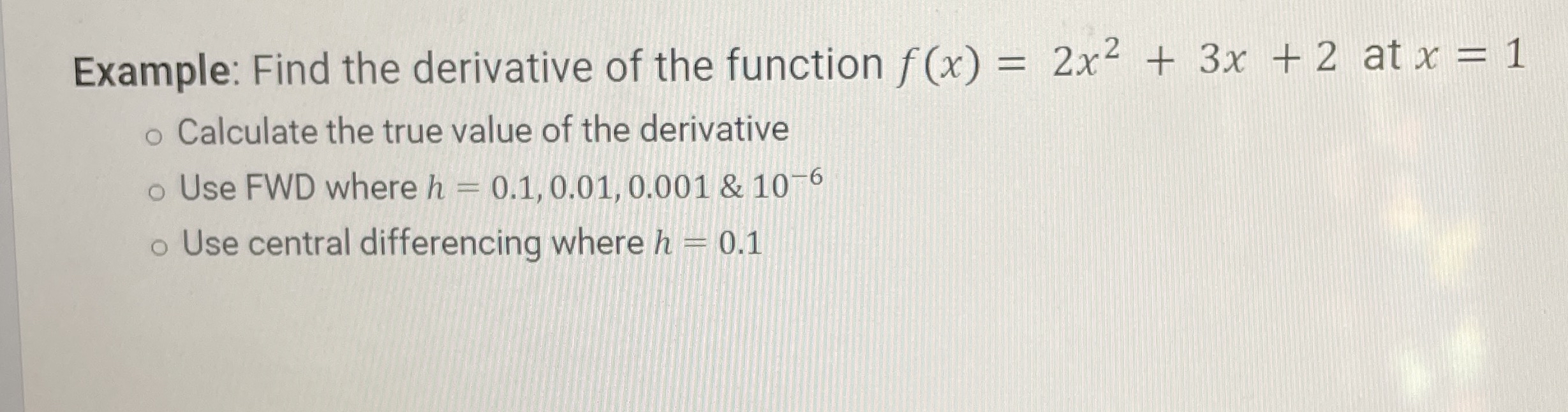 Solved Example: Find the derivative of the function | Chegg.com