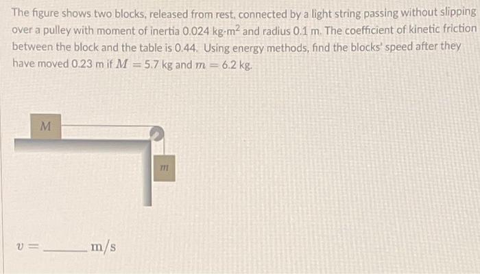 Solved The figure shows two blocks, released from rest, | Chegg.com Solved The figure shows two blocks, released from rest, | Chegg.com