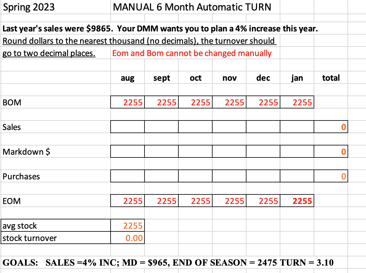 Solved Complete the Chart on this MANUAL 6 ﻿Month Automatic | Chegg.com