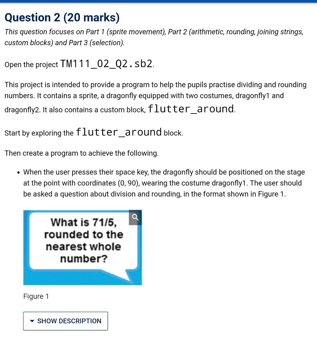 Question 2 (20 marks) This question focuses on Part 1 | Chegg.com